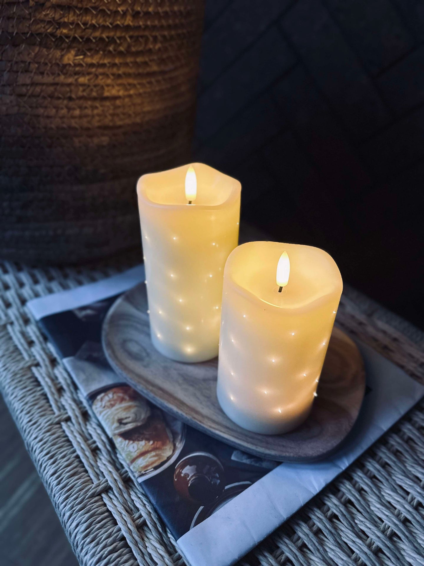 LED-blockljus Twinkle - 12,5 cm Creme – VIAMAJA.SE