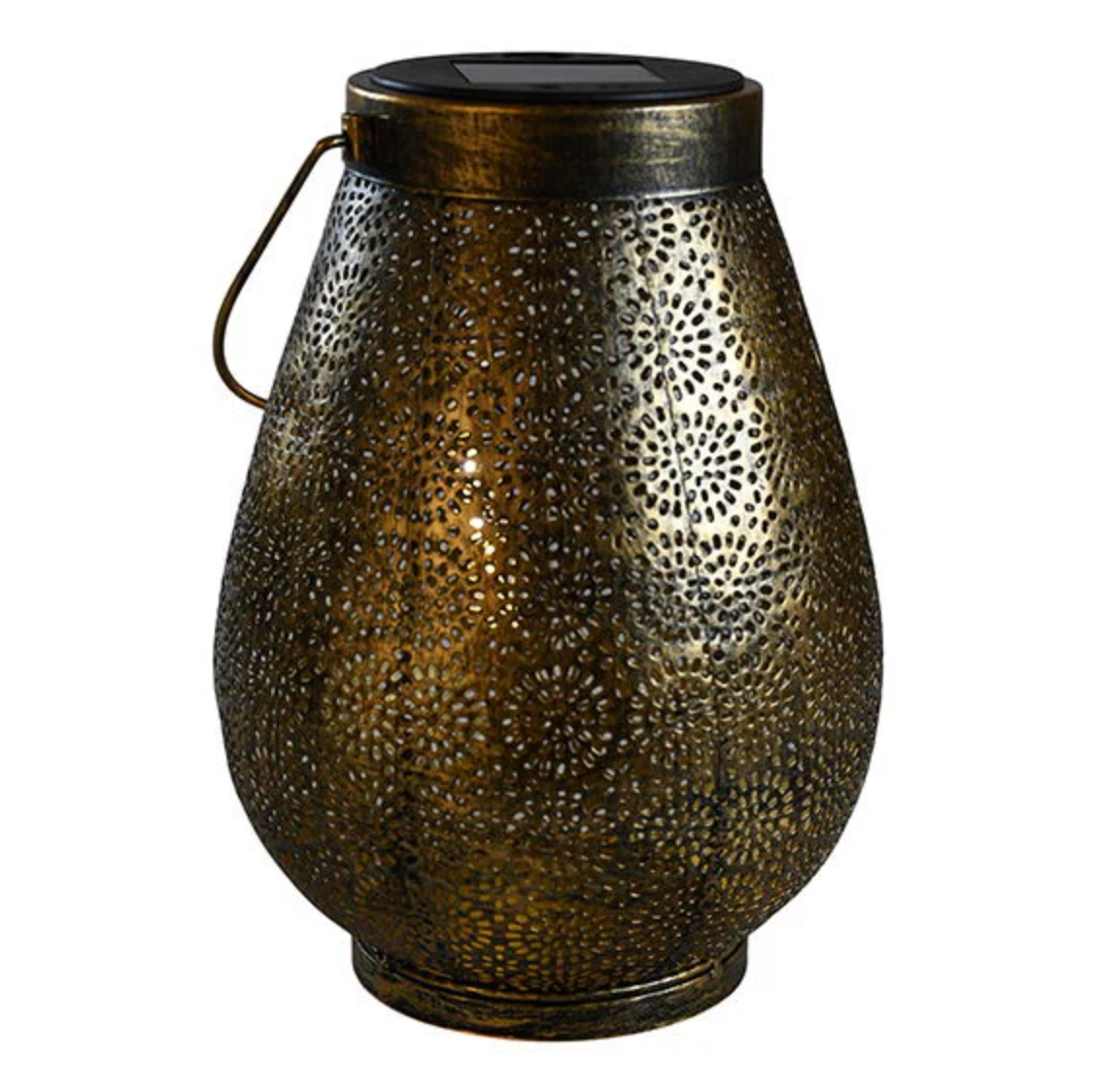 Lykta med solceller - GOLDEN – Antique gold – VIAMAJA.SE